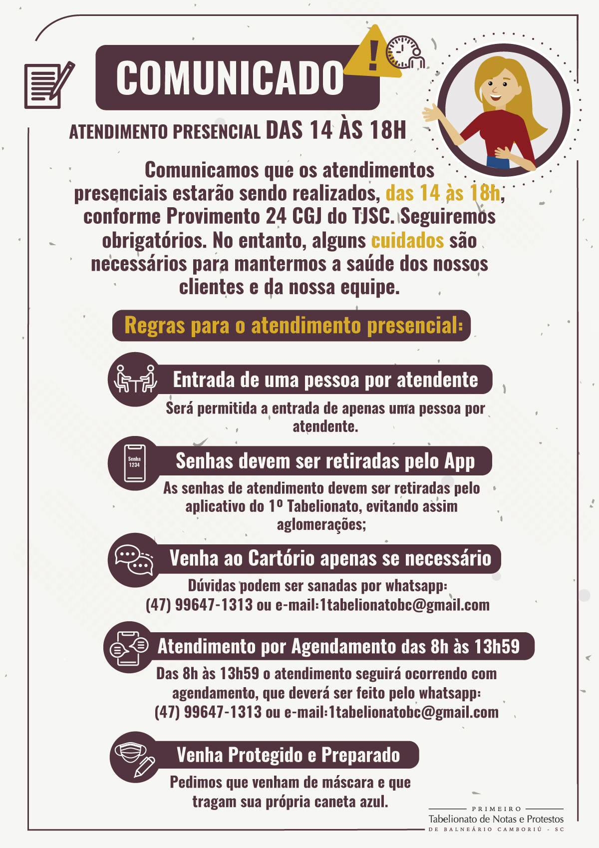 COMUNICADO IMPORTANTE - Tabelionato BC