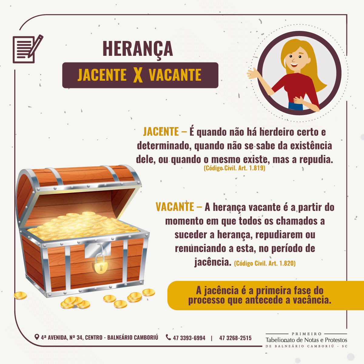 Entenda mais sobre herança jacente e vacante. - Tabelionato BC